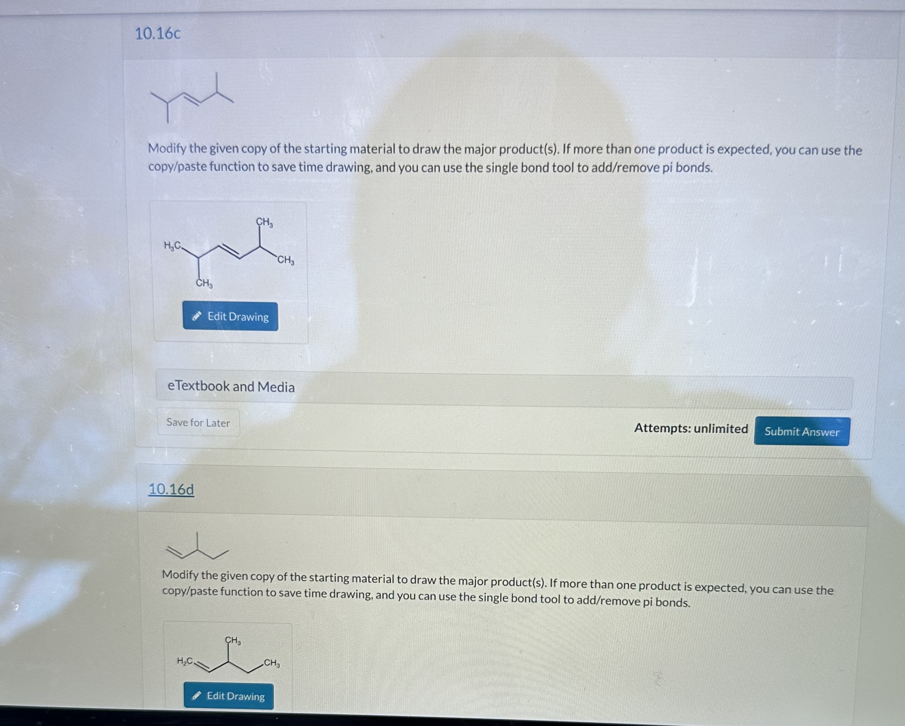 Modify the given copy of the starting material to | Chegg.com