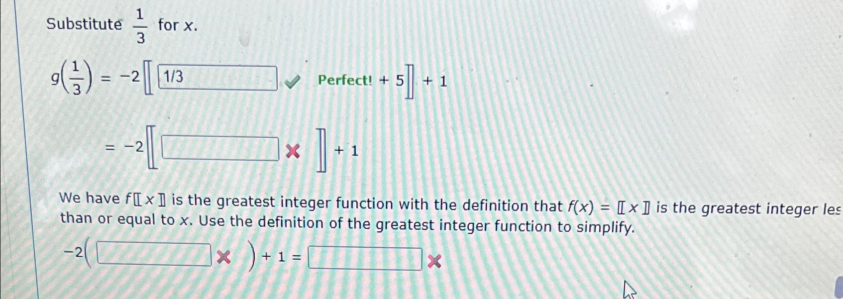 Solved Substitute 13 ﻿for | Chegg.com