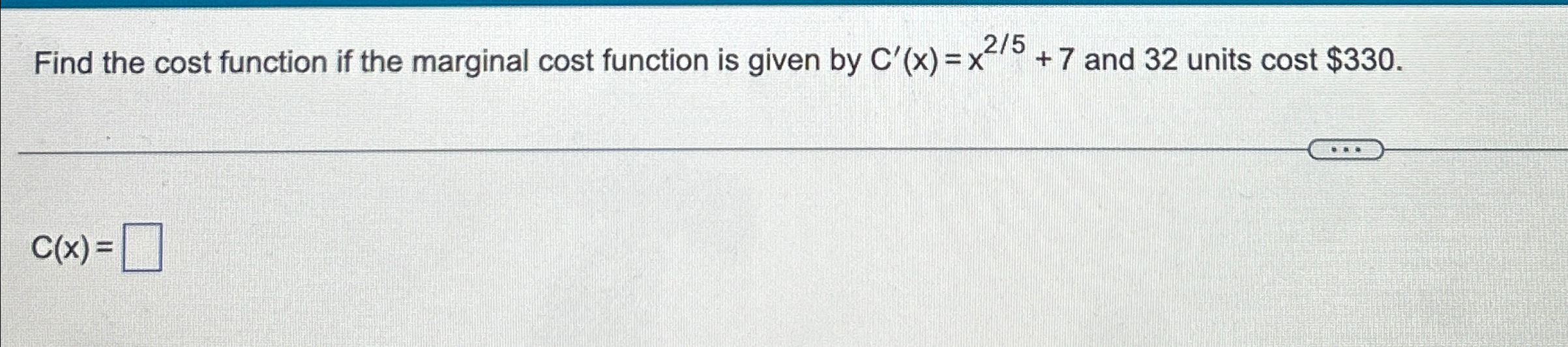 Solved Find the cost function if the marginal cost function | Chegg.com
