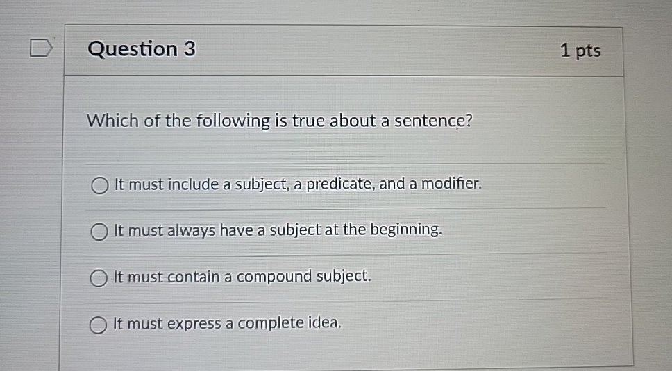Solved Question 31 ﻿ptsWhich of the following is true about | Chegg.com