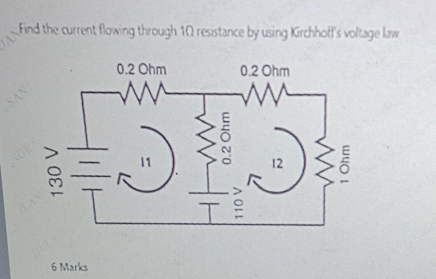 Solved Find the current flowing tbrough 1 ohm resistance by | Chegg.com