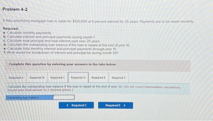 Solved A fully amortizing mortgage loan is made for $100,000 | Chegg.com