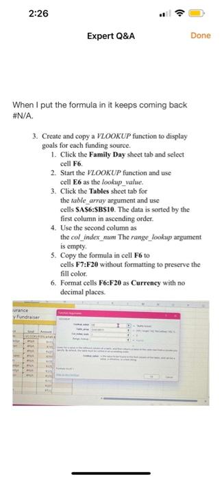 3. Create and copy a VLOOKUP function to display | Chegg.com