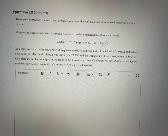 Solved Write your answer on a blank sheet of paper, you must | Chegg.com