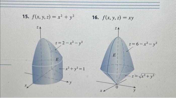 Solved 15−16 (a) Express the triple integral ∭Ef(x,y,z)dV as | Chegg.com