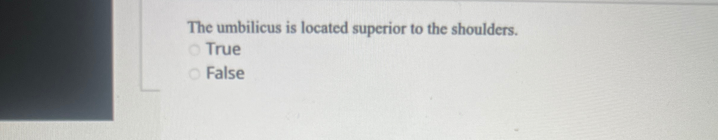 Solved The umbilicus is located superior to the | Chegg.com