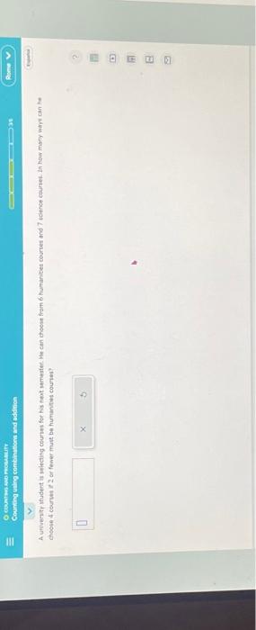 Solved = O COUNTING AND PROBABILITY Counting using | Chegg.com