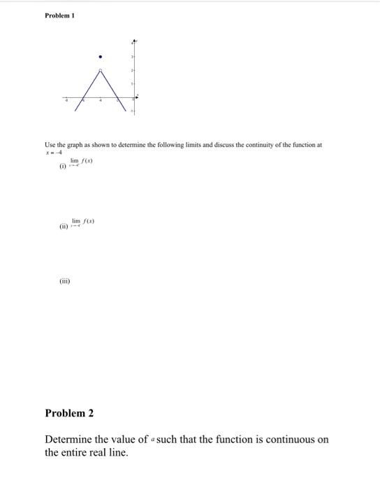 Solved Problem 1 À Use the graph as shown to determine the | Chegg.com