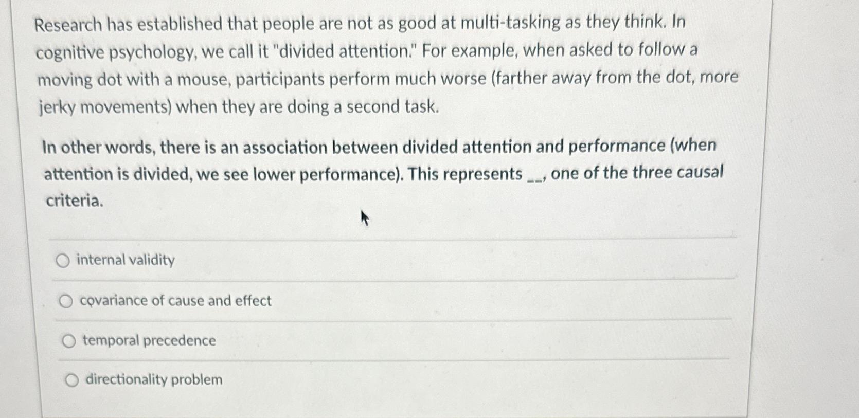 Solved Research has established that people are not as good | Chegg.com