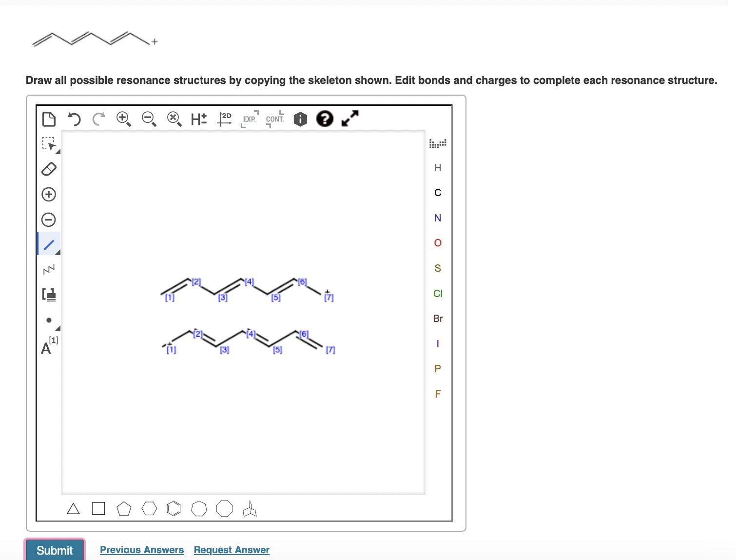 Solved Draw all possible resonance structures by copying the | Chegg.com