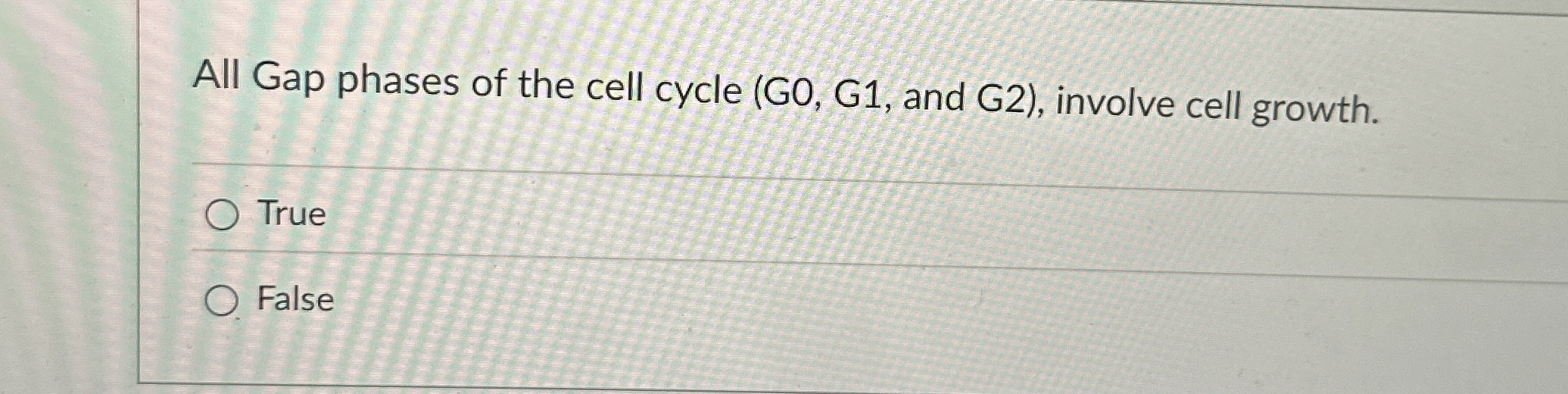 Solved All Gap phases of the cell cycle (G0, ﻿G1, ﻿and G2), | Chegg.com
