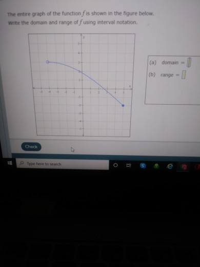 Solved The entire graph of the function f is shown in the | Chegg.com