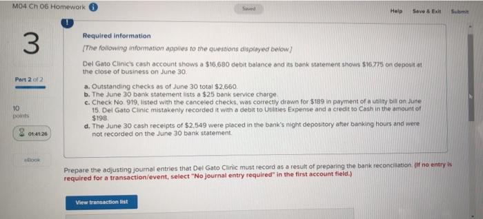 Solved M04 Ch 06 Homework Sa Help Save & Exit Submit 3 Part | Chegg.com