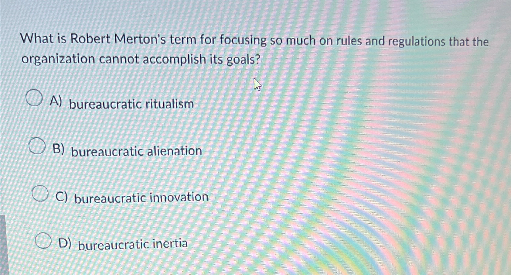 Solved What is Robert Merton's term for focusing so much on | Chegg.com