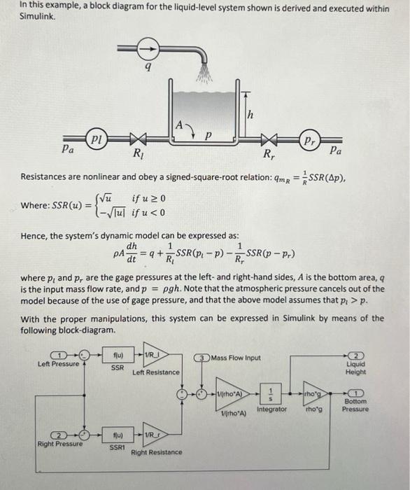In this example, a block diagram for the liquid-level | Chegg.com