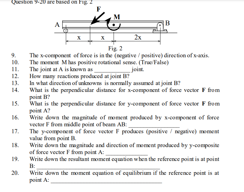 Solved The x-component of force is in the (negative / | Chegg.com