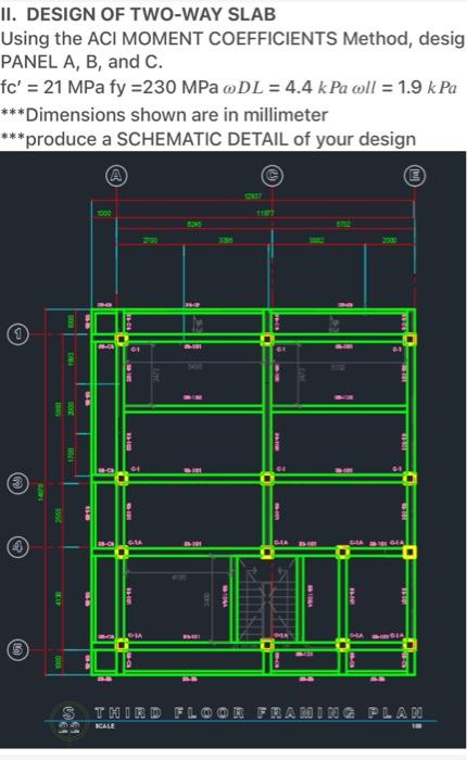 Solved II. DESIGN OF TWO-WAY SLAB Using the ACI MOMENT | Chegg.com