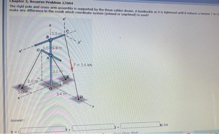 Solved Chapter 2, Reserve Problem 2/084 The rigid pole and | Chegg.com