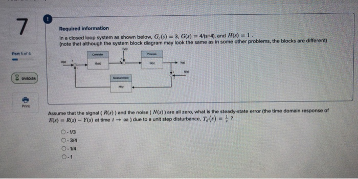 Solved Required information In a closed loop system as shown | Chegg.com