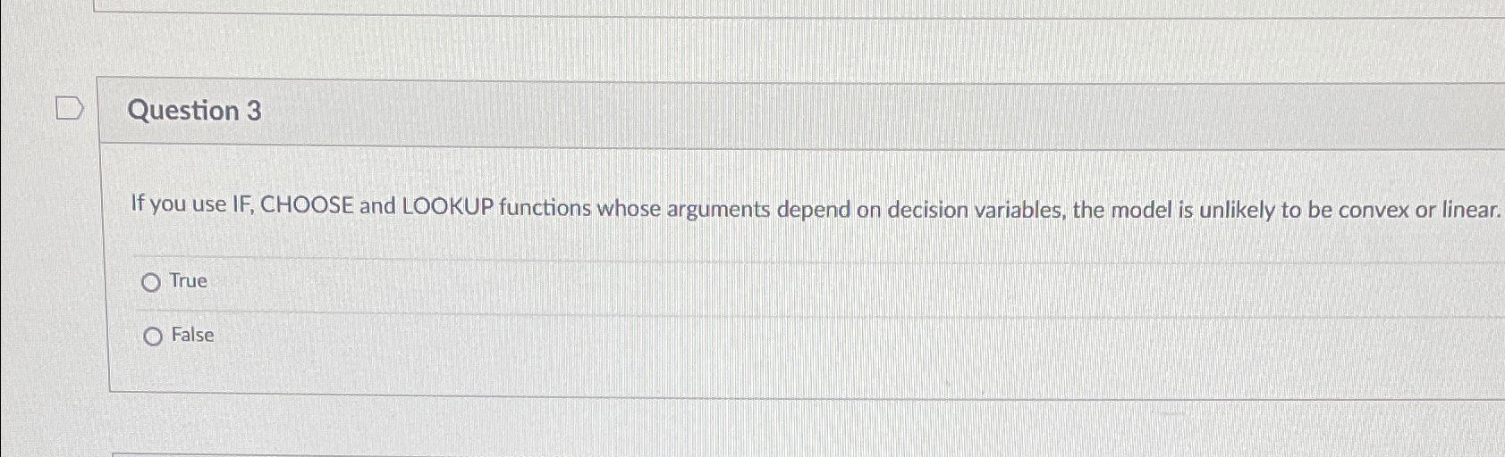 Solved Question 3If you use IF, ﻿CHOOSE and LOOKUP functions | Chegg.com