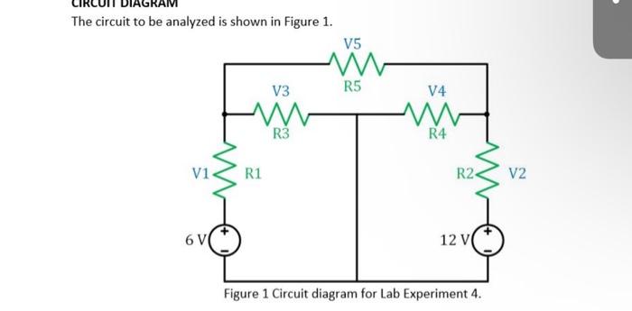 Solved The circuit to be analyzed is shown in Figure 1. | Chegg.com