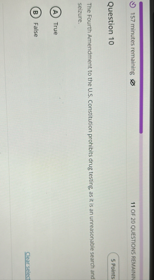 Solved 157 ﻿minutes remaining11 ﻿OF 20 ﻿QUESTIONS | Chegg.com