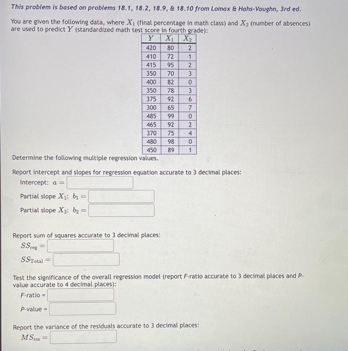 Solved This problem is based on problems 18.1,18.2,18.9, \& | Chegg.com