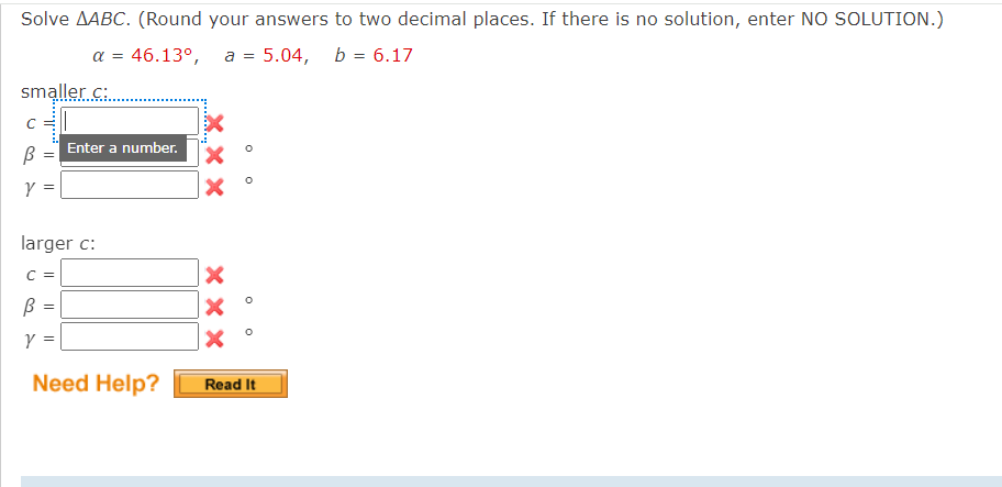 Solved Solve ????ABC. (Round your answers to two decimal | Chegg.com
