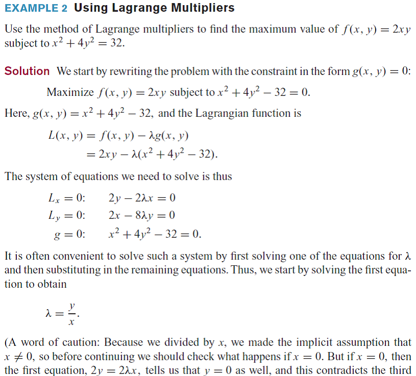 Solved Use Lagrange Multipliers To Solve The Given Optimization P Solved Use Lagrange Multipliers To Solve The Given Optimization P