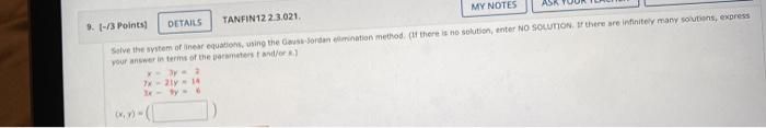 Solved 9. 1-/3 Points) DETAILS TANFIN12 23.021 MY NOTES | Chegg.com Solved 9. 1-/3 Points) DETAILS TANFIN12 23.021 MY NOTES | Chegg.com