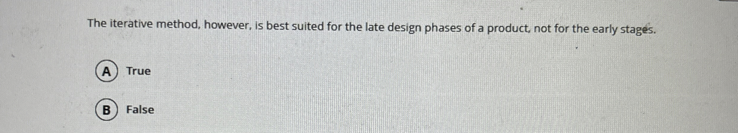 Solved The iterative method, however, is best suited for the | Chegg.com