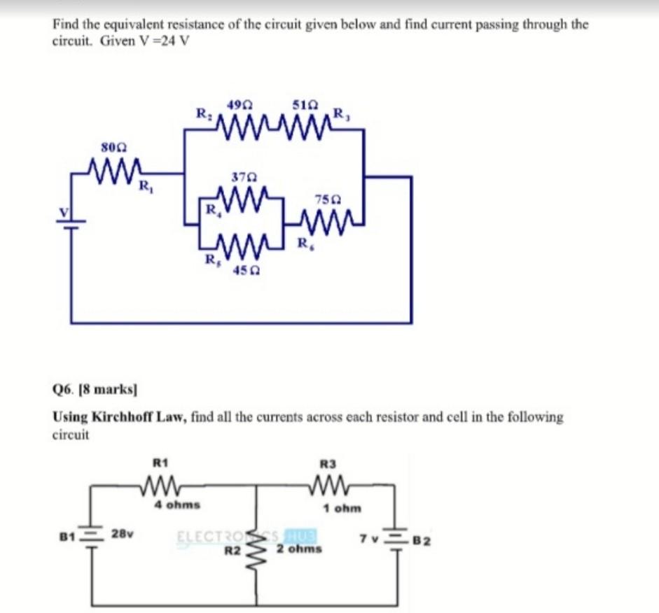 Solved Find the equivalent resistance of the circuit given | Chegg.com