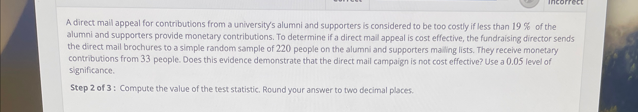 Solved A direct mail appeal for contributions from a | Chegg.com