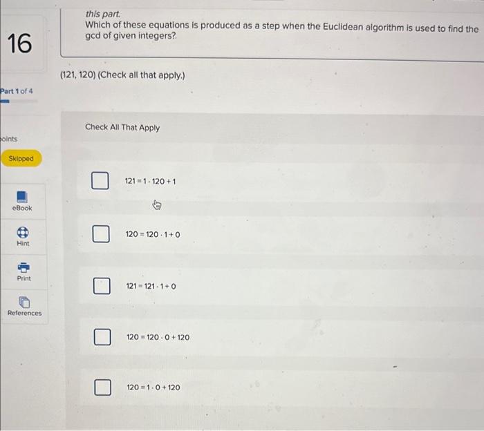 Solved This Part Which Of These Equations Is Produced As A 