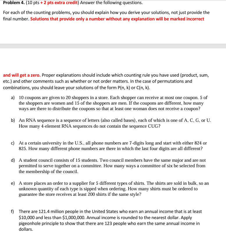 Solved Problem 4. (10 ﻿pts + 2 ﻿pts extra credit) ﻿Answer | Chegg.com