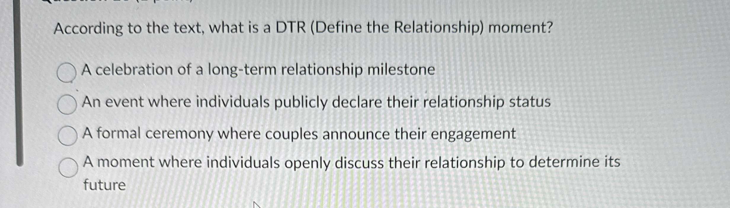 Solved According to the text, what is a DTR (Define the | Chegg.com