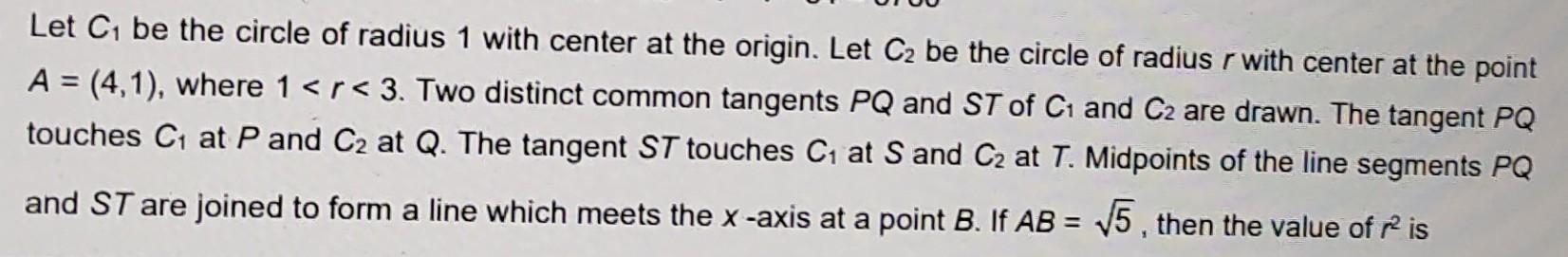 Solved Let C1 be the circle of radius 1 with center at the | Chegg.com