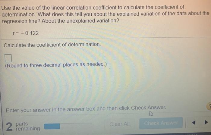Solved Use the value of the linear correlation coefficient | Chegg.com