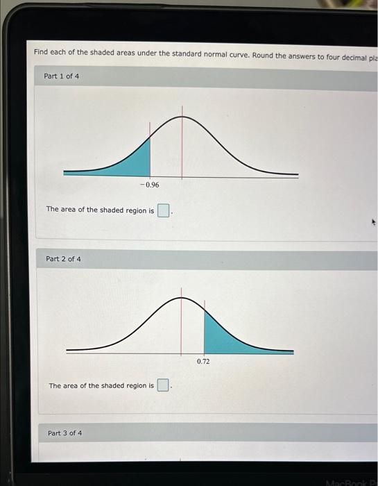[Solved]: The area of the tiaced reguan is Find each o