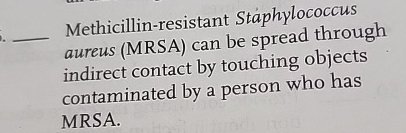 Solved Methicillin-resistant Staphylococcus aureus (MRSA) | Chegg.com