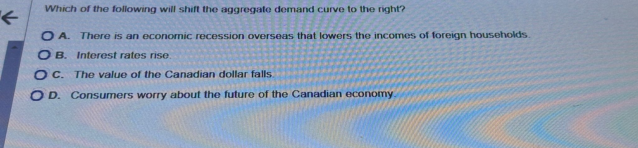 Solved Which of the following will shift the aggregate | Chegg.com