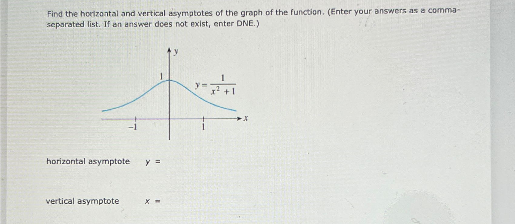 Solved Find the horizontal and vertical asymptotes of the | Chegg.com