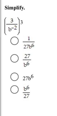 Solved Simplify.(3b-2)3127b627b627b6b627 | Chegg.com