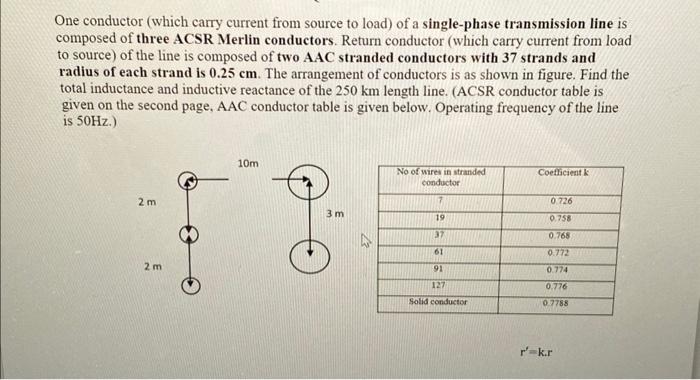 One conductor (which carry current from source to | Chegg.com