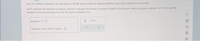 Solved John is a software salesman. His base salary is | Chegg.com