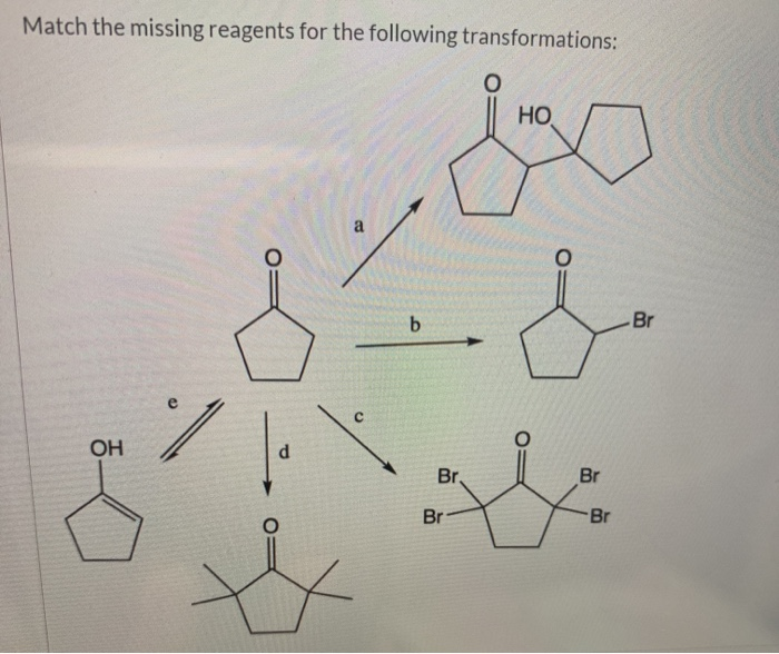 Solved use each of the reagent only once from the dropdown | Chegg.com