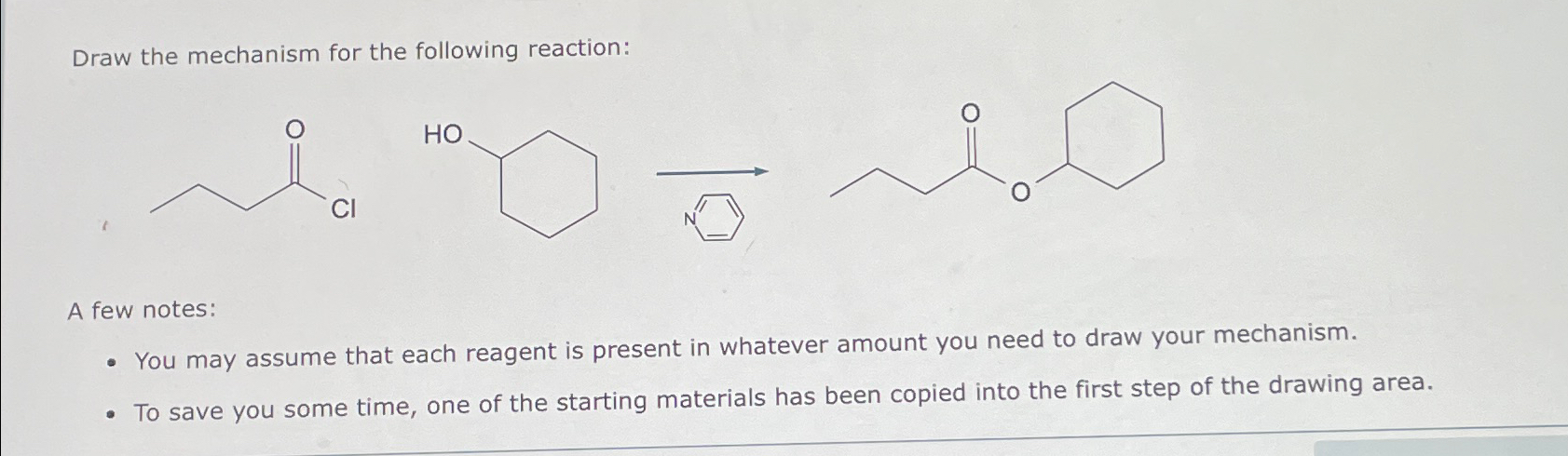 Solved Draw the mechanism for the following reaction:A few | Chegg.com