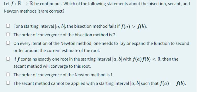 Solved Let f:R→R ﻿be continuous. Which of the following | Chegg.com