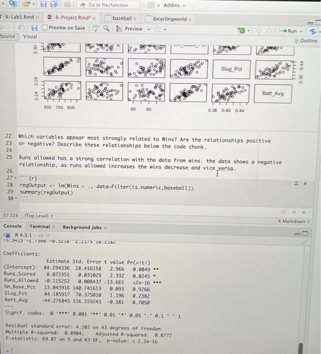 Solved 14. Create a new code chunk to check the Variance | Chegg.com