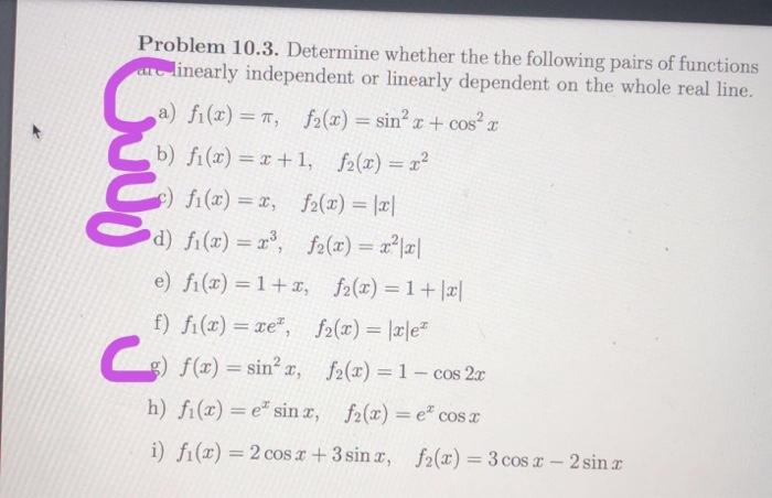 Solved Why a and f are linearly dependent and b c d e are | Chegg.com